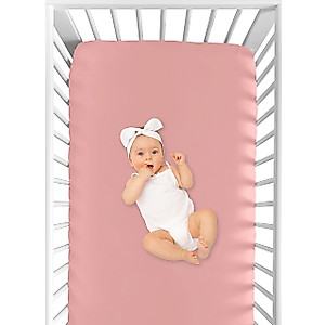 Coral Fitted Crib Sheet for Feather Collection Baby/Toddler Bedding Set