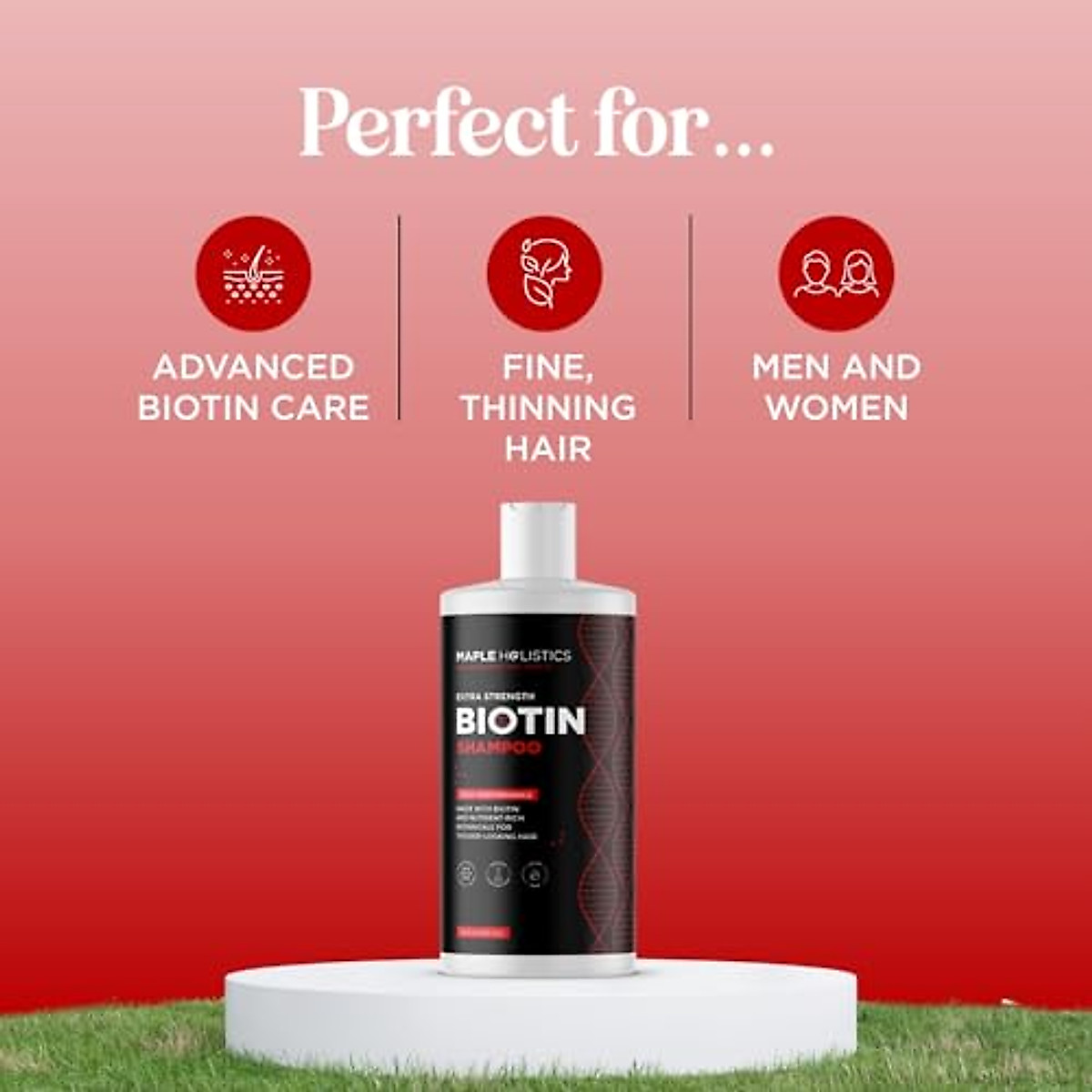 Ultra Biotin Shampoo for Thinning Hair - Extra Strength Volumizing Shampoo for Men and Women with B Vitamins and Rosemary Essential Oil - Sulfate Free Shampoo Biotin Formula for Hair and Scalp Care