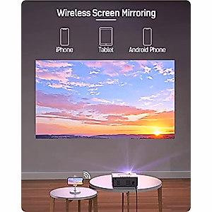 HISION 5G WiFi Bluetooth Projector Native 1080P Movie Projector 4K Support Oudoor Mini Projector for iPhone Home LED TV Projector Compatible with TV Stick Laptop Tablet PC HDMI USB TF DVD