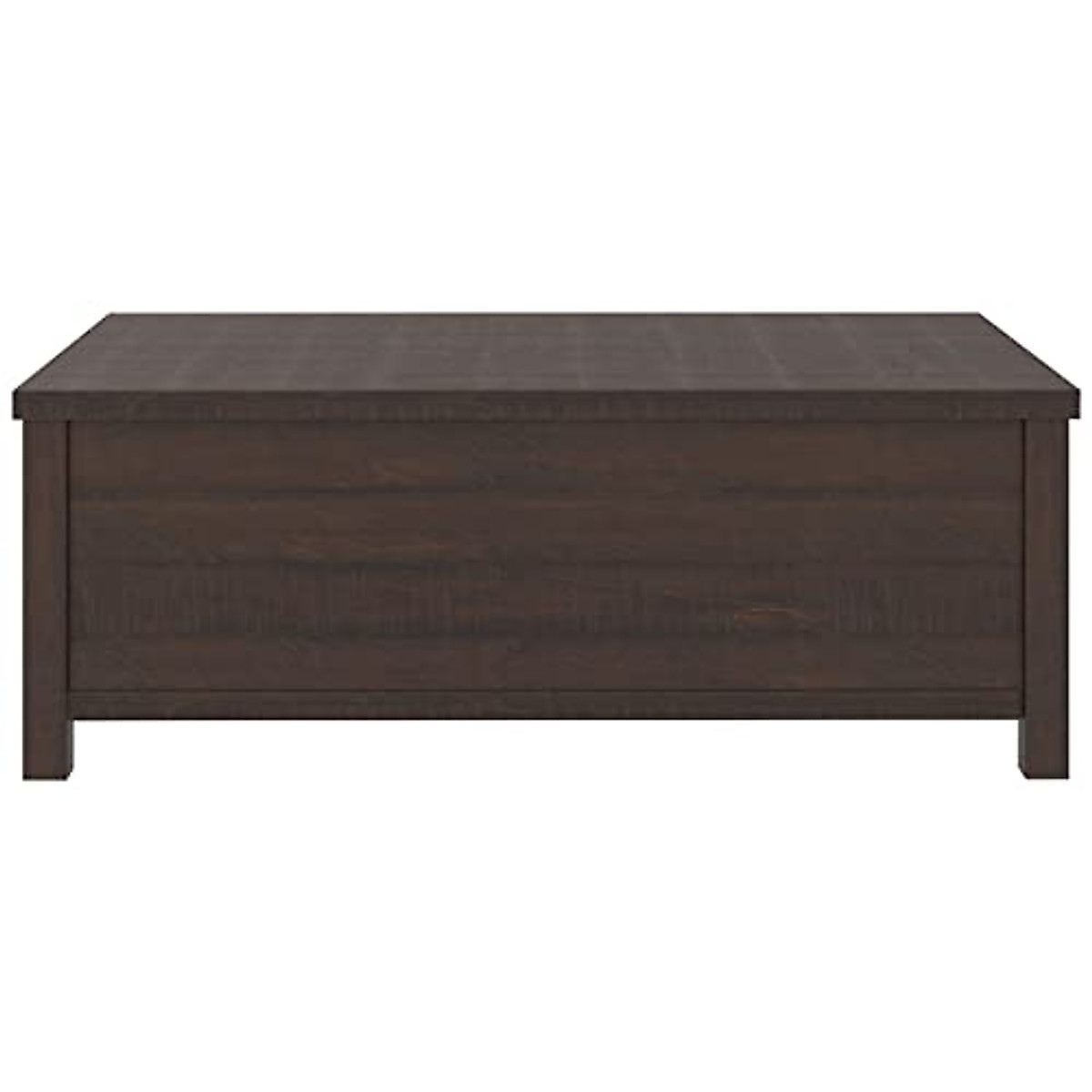 Signature Design by Ashley Camiburg Farmhouse Lift Top Coffee Table with Storage, Dark Brown