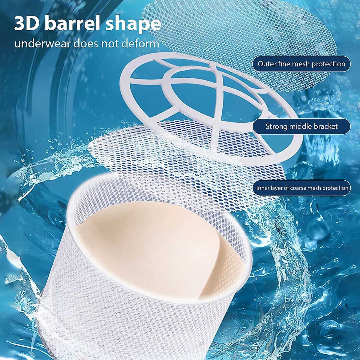 Rukinovi 4Pcs Mesh Laundry Bags,Small Fine Mesh Wash Bags for Clothes and Lingerie Wash Bag(1 Large 1 Medium 1 Small 1 Brabag) (A-1 small 1 medium 1 large)