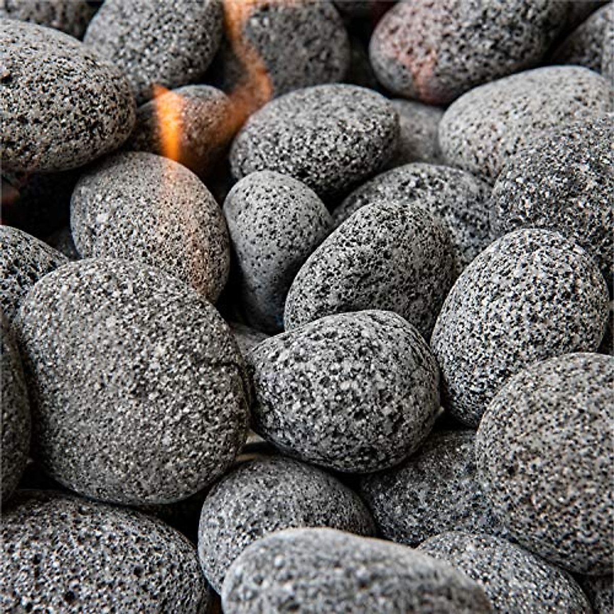 Red 2 Inch - 4 Inch Fire Rock | Fireproof and Heatproof Round Pebbles for Indoor or Outdoor Gas Fire Pits and Fireplaces - Natural, Hand-Picked Stones | 10 Pounds