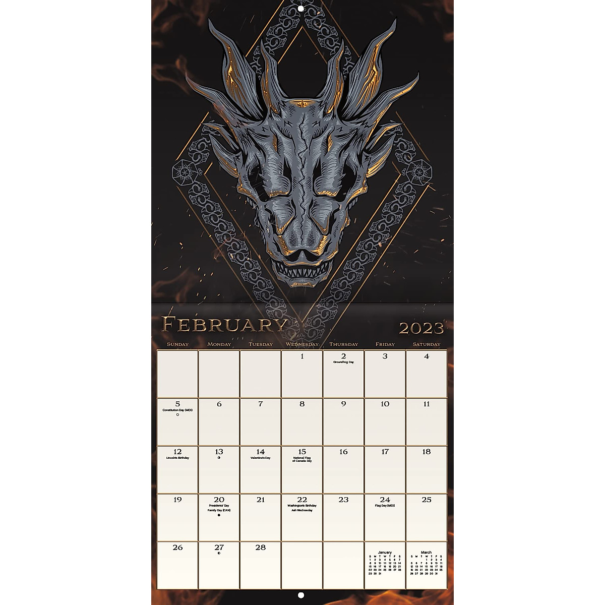 2023 Game of Thrones: House of the Dragon Wall Calendar