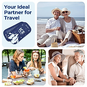 AUVON Ice Packs for Insulin Cooler Travel Case, Reusable 180G Gel Ice Packs Keep Insulin Medication Cool 8-10h in Diabetic Travel Case, Suitable for Cold & Hot Therapy, Pain Relief (2 Packs)