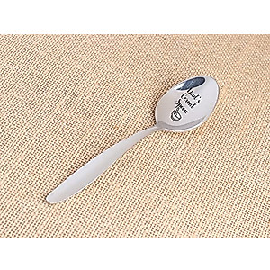 Weefair Gift For Fathers Day Cereal Lover Dad Spoon | Dads Engraved Grandfather Father In Law Birthday Anniversary Christmas Stocking Stuffer Stainless Steel Silverware Size 7 Inch, Silver