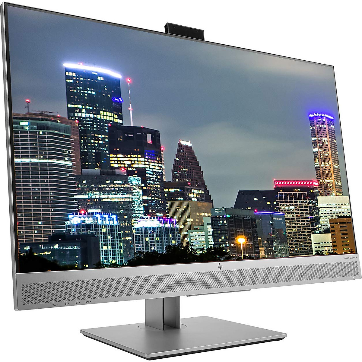 HP EliteDisplay E273m 27 Inch LED Backlit IPS Monitor (1FH51A8#ABA) 2-Pack with Built in Speakers, Webcam, and Desk Mount Clamp Dual Monitor Stand