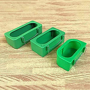 Rabbit Feeder generic 10pcs Hanging Bird Feeder Pigeon Storage Trough Food Dispenser Macaw Chicken Feeding Dish Container for Small Animals Supplies Size S Bird Water Dispenser