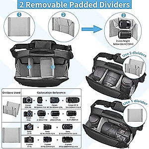 TAAOKA Camera Sling Bag,Waterproof Camera Case with Tripod Holder,DSLR/SLR/Mirrorless Camera Bags Crossbody for photographers-Black