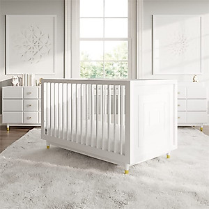 Little Seeds Aviary 3-in-1 Crib with Adjustable Mattress Height, White