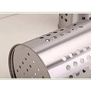ceramic Utensil Caddy Creative Stainless Steel Cutlery Holder ，Drainer Rack Chopsticks Tube Kitchen Storage Box， Spoon Fork Cutlery Shelf Organizer Pen Holder chopstick holder (Size : Medium)