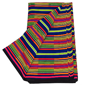 African Fabric 100% Cotton Fabric African Ankara Print Fabric 6 Yards One Piece 1525