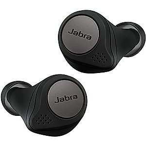 Jabra Elite Active 75t True Wireless Bluetooth Earbuds, Titanium Black – Wireless Earbuds for Running and Sport, Charging Case Included, Active Noise Cancelling Sport Earbuds (Renewed)