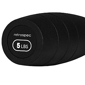 Retrospec Steel Club SC- 5lb for Men & Women's Strength Training & Full Body Workouts , Matte Black