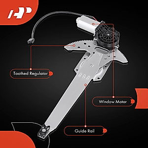 A-Premium Power Electric Window Regulator with Motor Replacement for Ford Bronco F Super Duty F-100 F-150 F-250 F-250 HD F-350 F53 F59 1980-1997 Front Driver Side