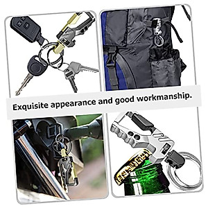 BESPORTBLE Beer Opener Car Decoration 2pcs Multifunctional Keychain Beer Zinc Alloy Portable Car Key Chain Car Keychain