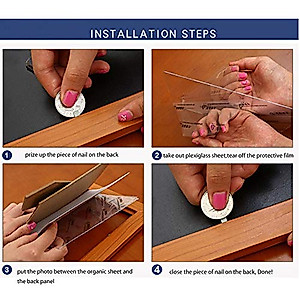 JAY D.L 5x7 Picture Frame Photo Display for Tabletop Display Wall Mount Made of Solid Wood High Definition Glass Photo Frame Rustic Certificate Document Frame, Red