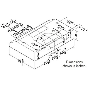 Broan-NuTone BCSEK136WW Energy Star Certified Glacier Series Under-Cabinet, 300 Max Blower CFM, 1.5 Sones Range Hood, 36-Inch, White