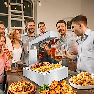 French Fry Warmer Food Heat Lamp Premium Food Warming Station for Perfectly Heated Fries and Fried Chicken, Ideal for Catering Events and Snack Stands