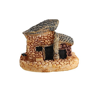 House Miniature, Fairy Cottage Micro Landscape Resin Bonsai Decor Villa Ornament, Fairy Garden Decorations Kid's Gifts(2)