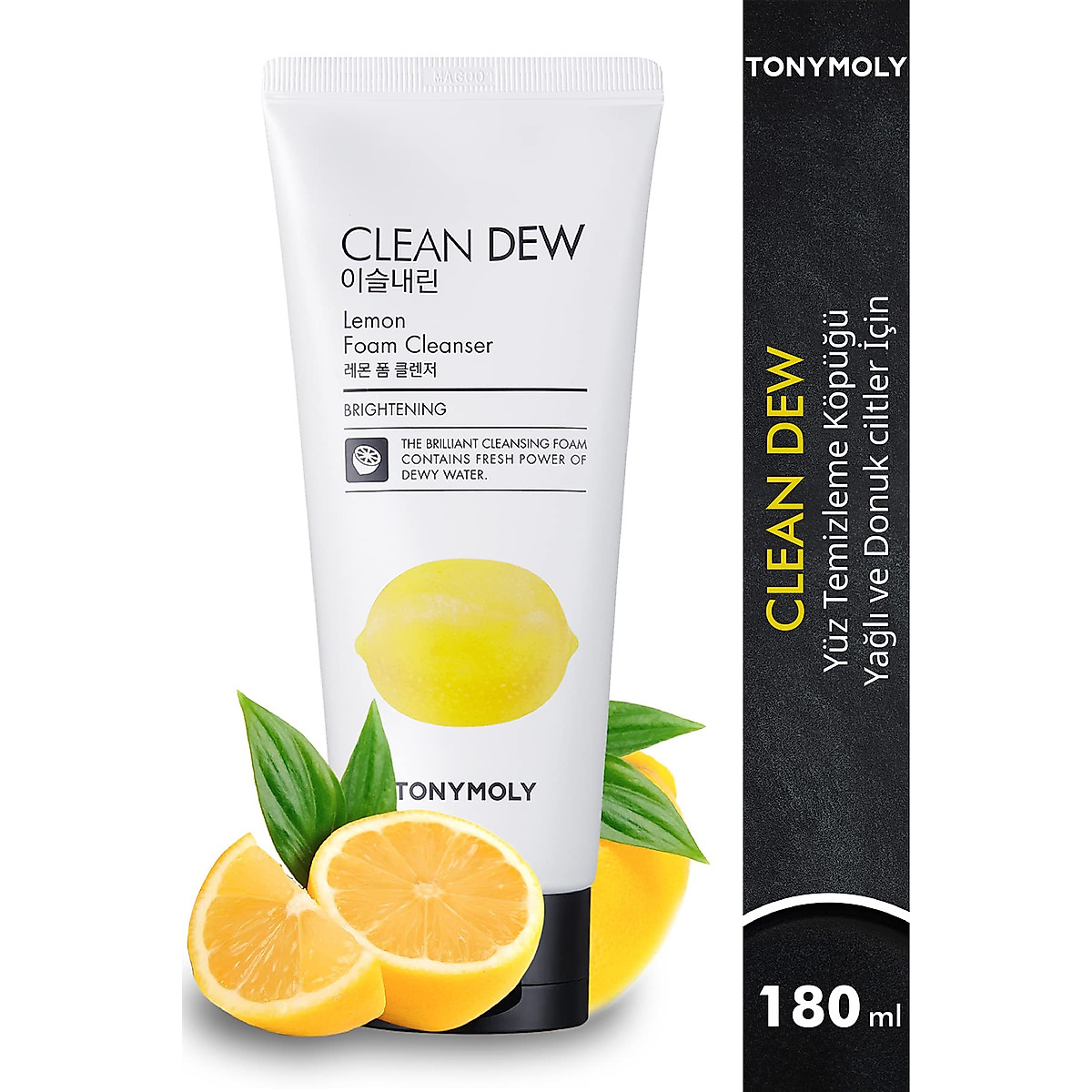 TONYMOLY Clean Dew Lemon Foam Cleanser, Lemon, 6 Fl Oz