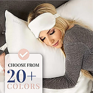 Blissy Silk Pillowcase - 100% Pure Mulberry Silk - 22 Momme 6A High-Grade Fibers - Satin Pillowcase for Hair & Skin - Regular, Queen & King Size Silk Pillow Case with Hidden Zipper - Moisture Wicking
