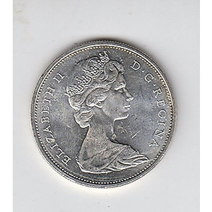 1965 Canada - Canadian Silver Dollar Coin $1 About Uncirculated