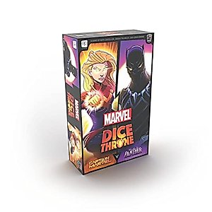 USAOPOLY Marvel Dice Throne | 2 Hero Box Featuring Captain Marvel, Black Panther | Standalone Competitive Dice Game | Officially-Licensed Marvel Game | Compatible with The Dice Throne Ecosystem