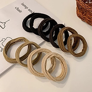 OSP 10 PCS No Damage, No Break, Super Soft and Comfy Hair Tie Scrunchies For Fine, Thin, and Thick Hair (Neutral/Nude)