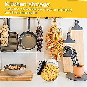 Tradder 18 Pcs Plastic Candy Jars with Lids 25 oz Cookie Jar Clear Cookie Container Clear Wide Mouth Candy Storage Jars for Candy Buffet, Coffee Canister Party Table Laundry Detergent Holder