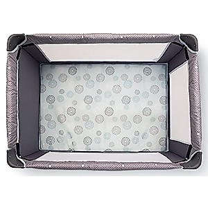 Delta Children LX Deluxe Portable Baby Play Yard With Removable Bassinet and Changing Table, Eclipse