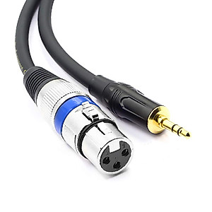 Disino XLR to 3.5mm (1/8 inch) Stereo Microphone Cable for Camcorders, DSLR Cameras, Computer Recording Device and More - 15ft