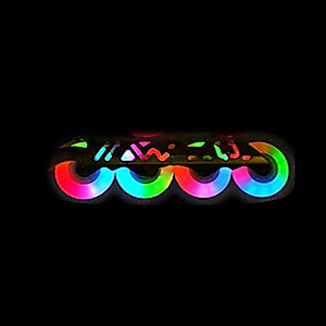 Gaweb Skating Shoes Wheels,4Pcs 76/80mm Skating LED Luminous Flashing Inline Roller Skates Shoes Wheels Multicolor 76mm
