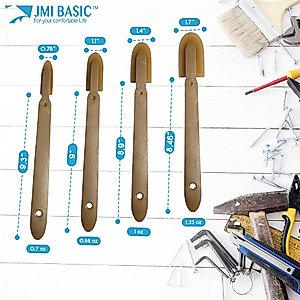 JMIBASIC Grout Caulk Finishing Tool - Multi Size 4 Pieces Set - Smooth Grout Sealant Silicone Caulking Tool - Rubber Spatula Spreader - Grout Sealer Applicator - Ergonomic Handle Grip_ABS (1.1 Inch)