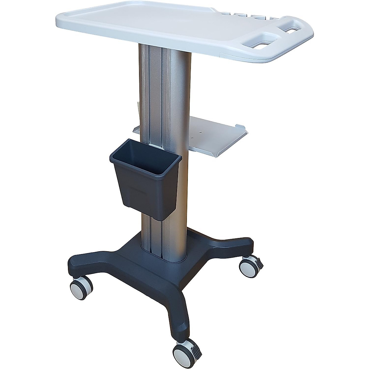 Mobile Trolley - Cart for Portable Ultrasounds 32" Tall with 3 Probe Holders.