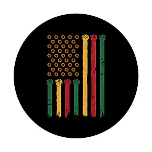 June 19, 1865 US Flag Fisting Hands and Flowers PopSockets Swappable PopGrip