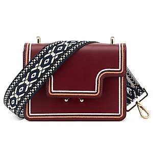 Wide Shoulder Strap Adjustable Replacement Belt Guitar Style Crossbody Bag Handbag Strap Multicolor Canvas Straps(Wide:2in)(Color19)