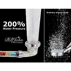 Chakra Crystal Shower Head. Natural Gemstones. Healing Crystals. Water Purification. Mineralization. Ph Balance. Healing Energy. 7 Stones. Water Filtering. Bathroom (Shower Head+Hose+Bracket)