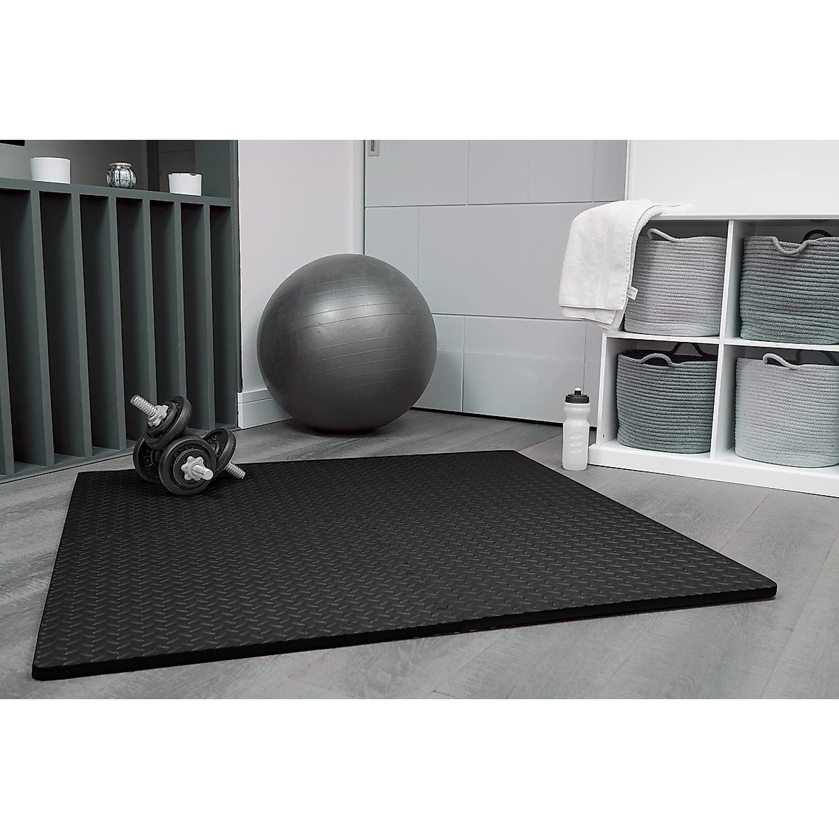 Kangler Puzzle Exercise Mat, 20 Tiles Foam Interlocking Exercise Mats - Floor Tiles for Gym Equipment and Cushion for Workouts