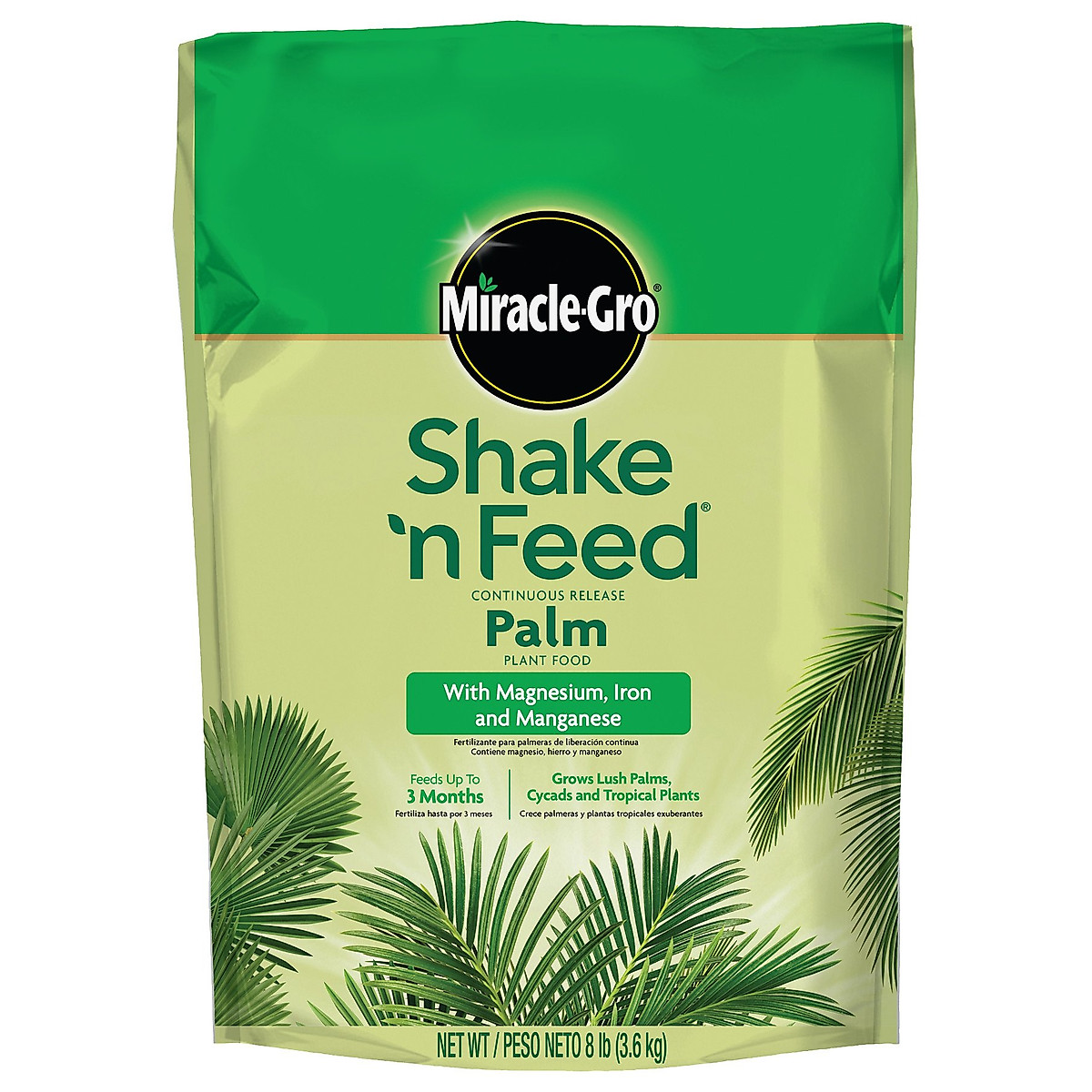 Miracle-Gro Shake 'n Feed Continuous Release Palm Plant Food, 8-Pound (Slow Release Plant Fertilizer)