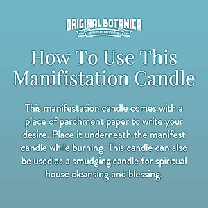 Original Botanica Big Money Big Al Manifestation Candle Spiritual Healing Cleansing Magical Positive Negative Energy Protection Prayer Chakra Blessing Smudging Candles Wealth Prosperity Fortune