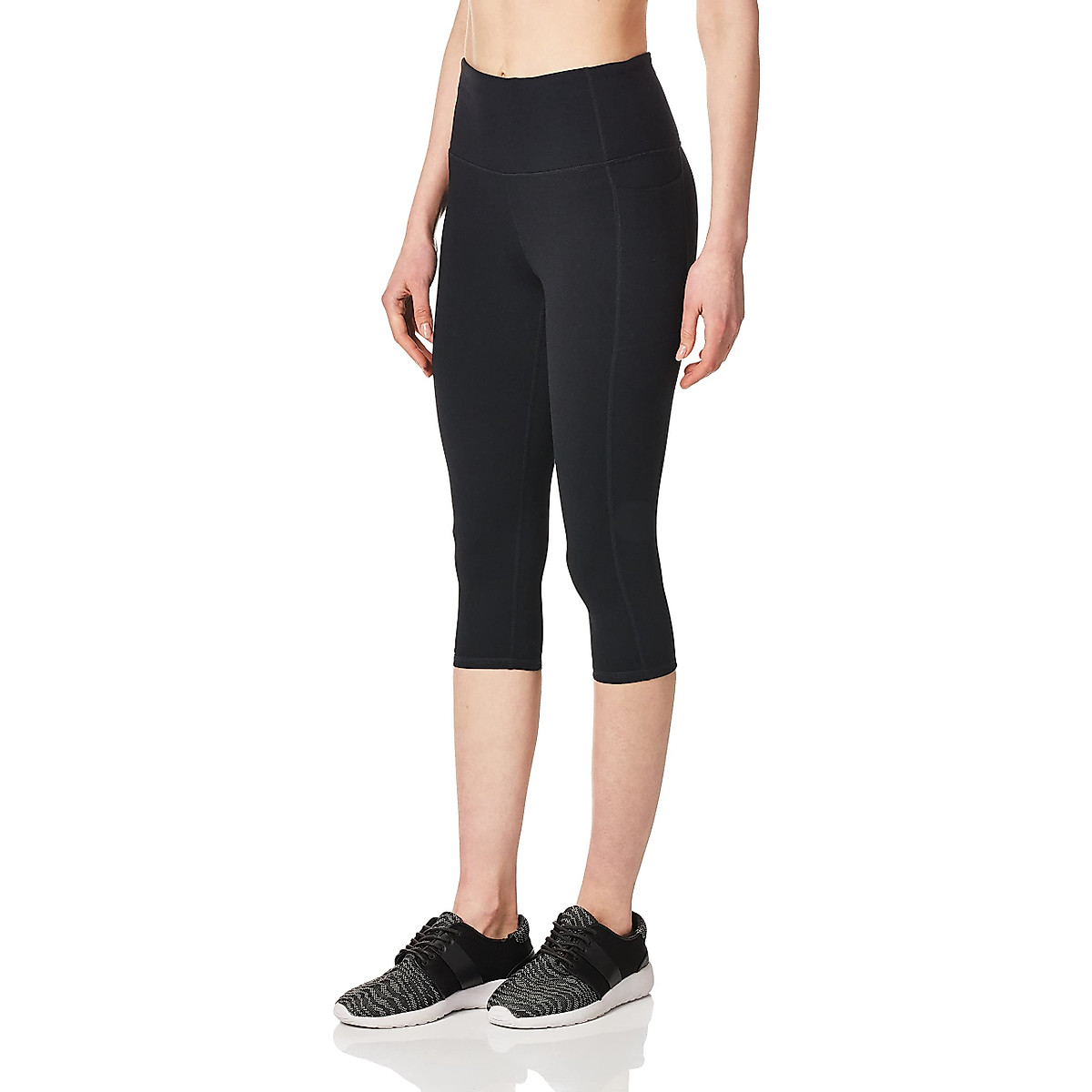 Skechers Women's Go Walk High Waisted Capri Legging, Bold Black, X-Large