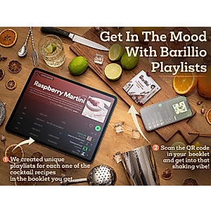 Copper Mixology Bartender Kit Cocktail Shaker Set by Barillio: Rose Gold Drink Mixer Set with Bar Tools, Muddler, Mixing Spoon, Jigger, Strainer, Sleek Bamboo Stand & Recipes Booklet