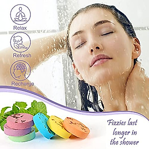 Shower Steamers Aromatherapy Shower Bombs Christmas Self Care Relaxation Gifts for Women and Men Includes Eucalyptus for Shower -XL 6packs