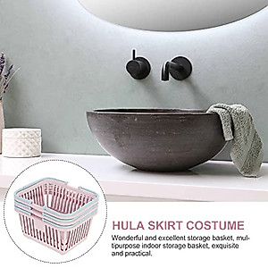 Kisangel Toy Shopping Basket 3pcs Plastic Portable Baskets with Handles Mini Shopping Basket Play Grocery Basket Toys Storage Organizer for Kids Kids Basket