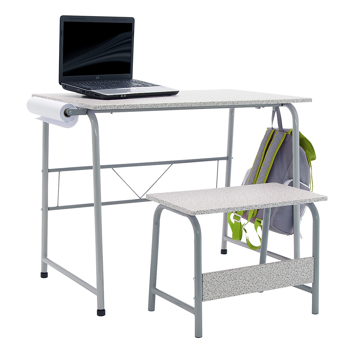 SD Studio Designs Project Center, 55128 Craft Table Play Desk with Bench, Grey, 37.75"W x 21.75"D x 28"H,Grey