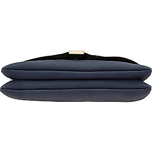 B BRENTANO Vegan Fashion Double-Flap Wristlet Clutch Crossbody Handbag (Navy(N))