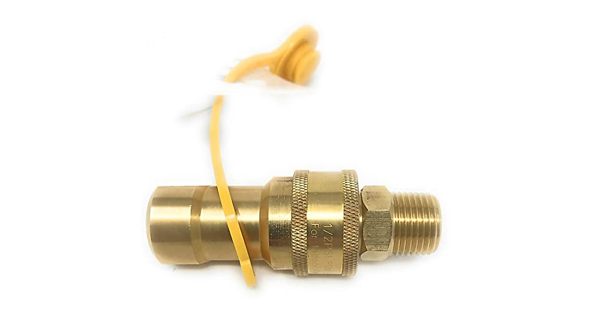 1/2" QDD Gas Connector & Male Plug - Solid Brass