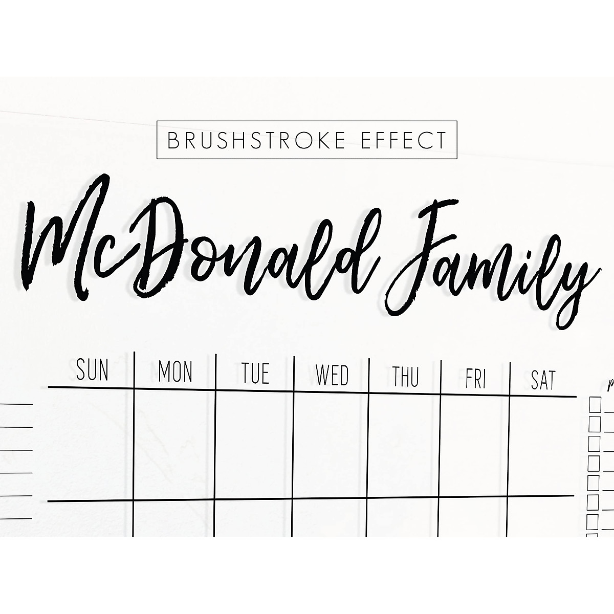 Acrylic Calendar - Personalized Family Dry Erase Wall Calendar