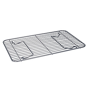 MasterClass Smart Ceramic Roasting / Cooling Rack with Non Stick Coating and Folding Legs, Carbon Steel Wire, Grey, 35.5 x 23cm