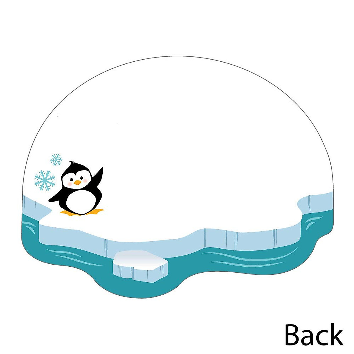 Big Dot of Happiness Arctic Polar Animals - Shaped Thank You Cards - Winter Baby Shower or Birthday Party Thank You Note Cards with Envelopes - Set of 12